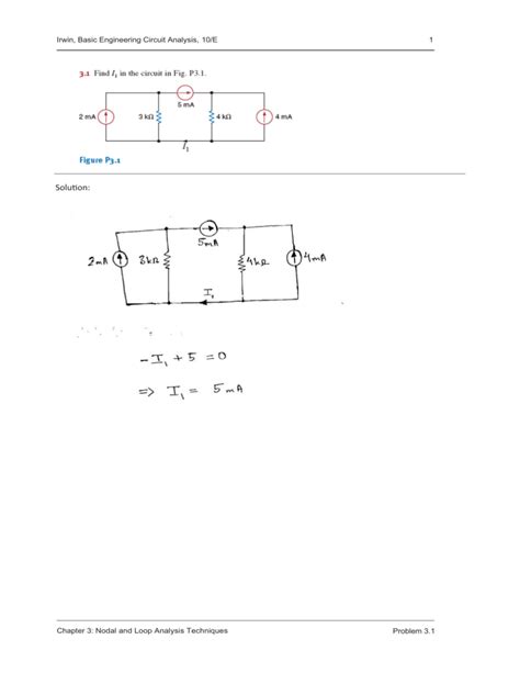 Circuit Analysis Solutions Nodal And Loop Techniques