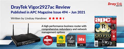 DrayTek Vigor Ac Review Published In APC Magazine Jun DrayTek Australia