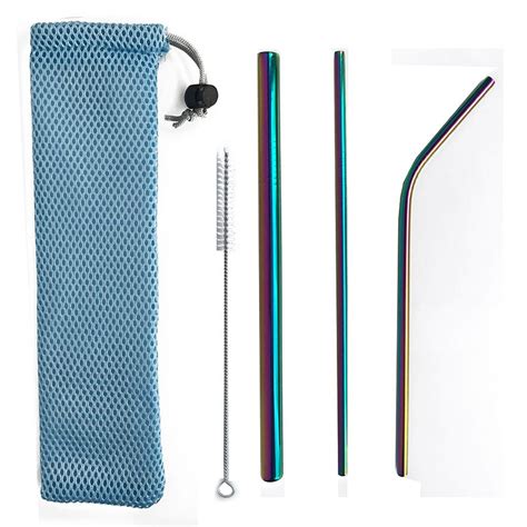 5pcs Portable Reusable Straws 304 Stainless Steel Grandado