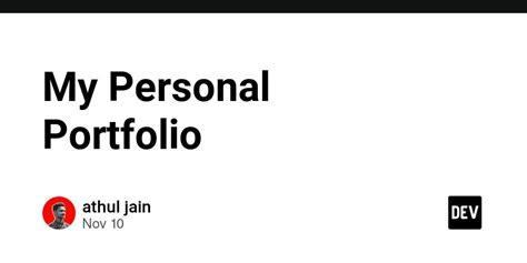 My Personal Portfolio Rdevto