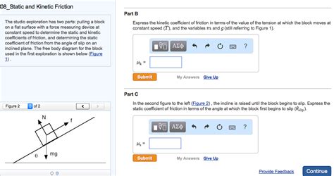 Solved Static And Kinetic Friction Part A The Studio Chegg Com
