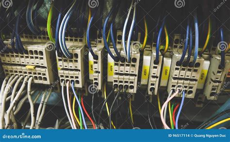 PLC Cabling Stock Photo Image Of Electronic Manufacturing