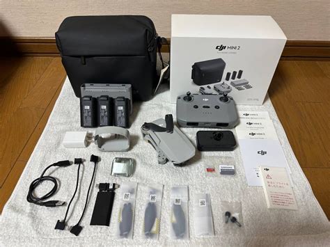 【目立った傷や汚れなし】【1円スタート！送料無料 】ドローン Dji Mini 2 Fly More コンボ【microsd 128gb 偏光