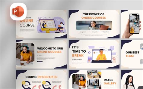 Creative Online Course Powerpoint Template Templatemonster