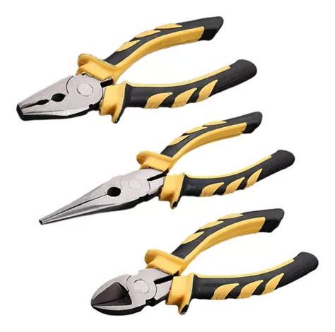 Jogo Alicates Eletricista Universal Corte Bico 8 Polegadas Parcelamento Sem Juros