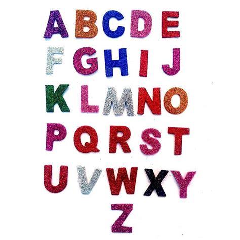 Abc Glitter Foamy Sticker English Alphabets Pack Of 3 Darazpk