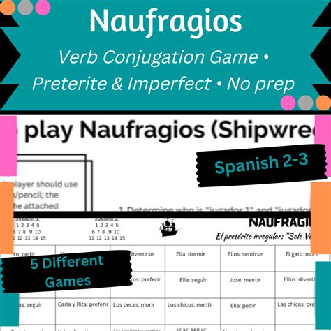 All Preterite And Imperfect Verb Conjugation Games Juegos De Conjugación Made By Teachers