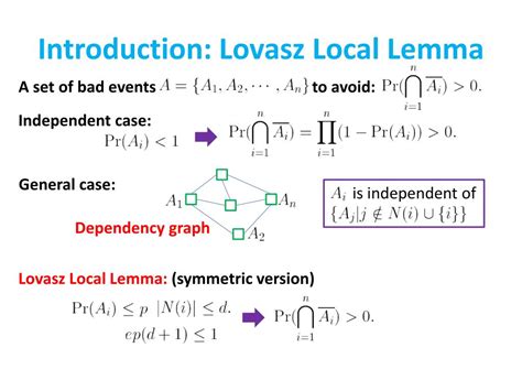 Ppt A Sharper Local Lemma With Improved Applications Powerpoint
