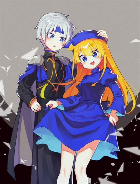 Safebooru 1boy 1girl Absurdres Armor Bangs Blonde Hair Blue Eyes