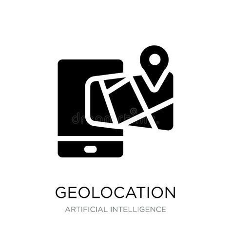 Geolocation Icon In Trendy Design Style Geolocation Icon Isolated On White Background Stock