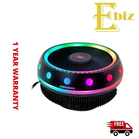 Coolmoon Ufo X Static Rgb Cpu Cooler For Intel Amd Lazada