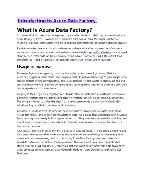Ppt Introduction To Azure Data Factory Powerpoint Presentation Free