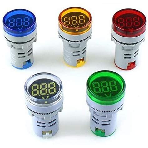 Leyden® Round Volt Meter Led Digital Display Gauge Volt Digital Voltage Meter Indicator Signal