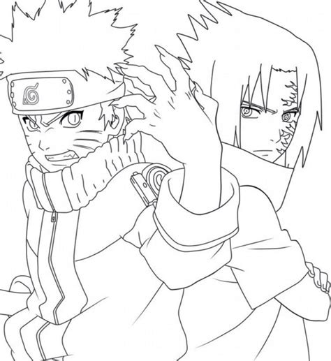 Naruto Fighting Sasuke Coloring Pages