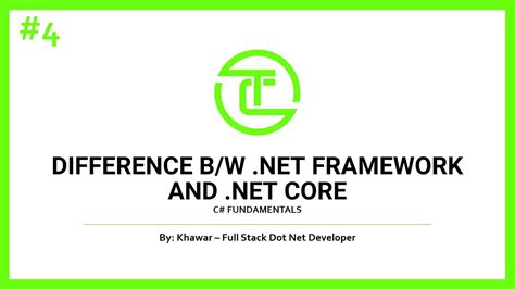 Difference Between Dot Net Framework And Dot Net Core Youtube
