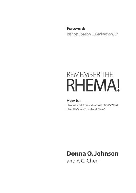 Pdf Rhema Final 010512 Remember The Rtr