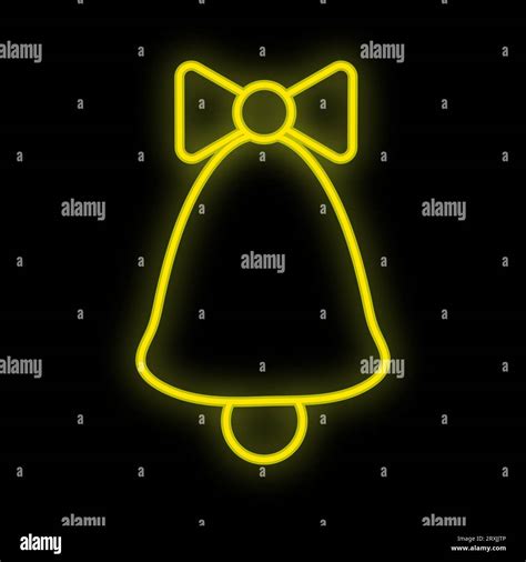 Vector Illustration Of Realistic Neon Alarm Bell With Wires And Text Notification Stay In Touch