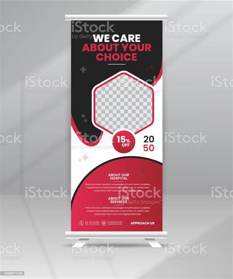 의료 건강 관리 롤업 배너 전단지 포스터 Standee 템플릿 디자인 병원 및 의사 홍보 건강관리와 의술에 대한 스톡 벡터 아트 및 기타 이미지 Istock