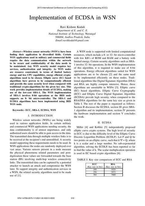 pdf implementation of ecdsa in wsn