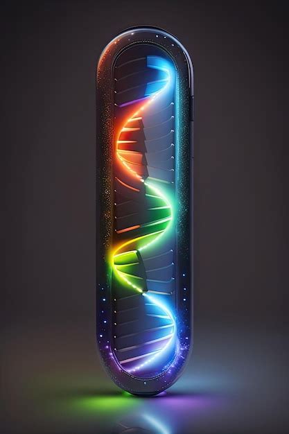 Premium Ai Image Glowing Dna Strand