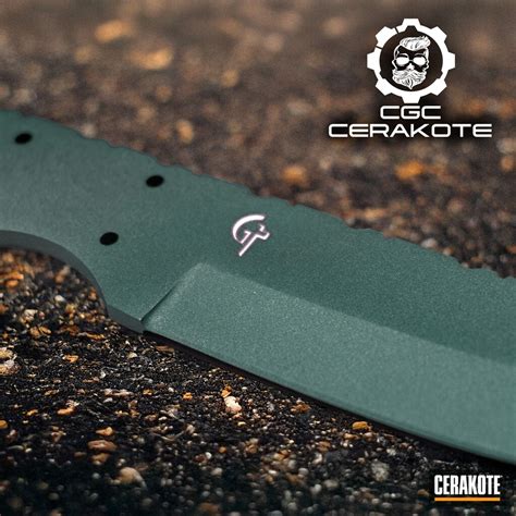 Charcoal Green Fixed Blade Knife Cerakote