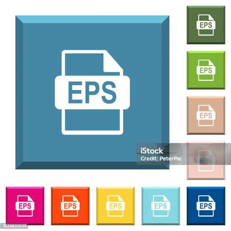 Eps 파일 형식 흰색 아이콘 모서리 사각형 버튼 0명에 대한 스톡 벡터 아트 및 기타 이미지 0명 데이터 둘러싸기 Istock