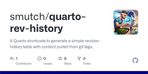 Github Smutchquarto Rev History A Quarto Shortcode To Generate A Simple Revision History