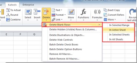 how to print worksheet without blank rows in excel