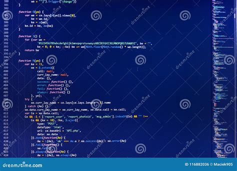 Programming Code Abstract Technology Stock Photo Image Of Back