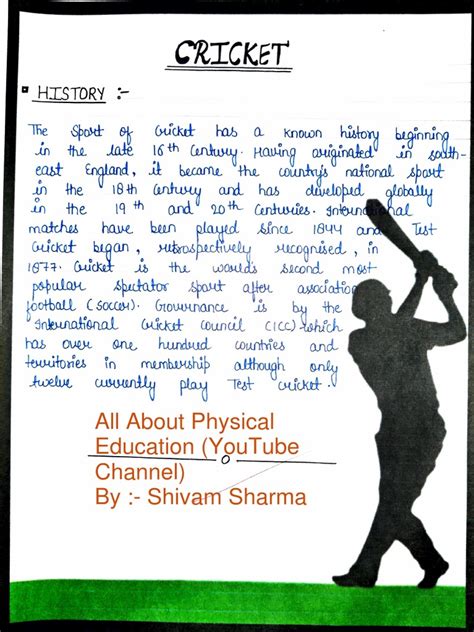 Cricket Project Pdf Games Of Physical Skill Sports Rules And Regulations