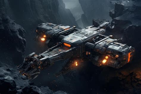 Premium Ai Image Space Mining And Asteroid Exploration Future