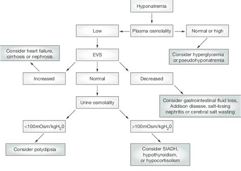 Hyponatremia Flow Chart Hyponatremia Management