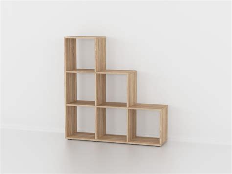 ᐉ Полиця для книг підлогова на 6 комірок 1072х1078х290 мм Дуб сонома 39si • Краща ціна в Києві