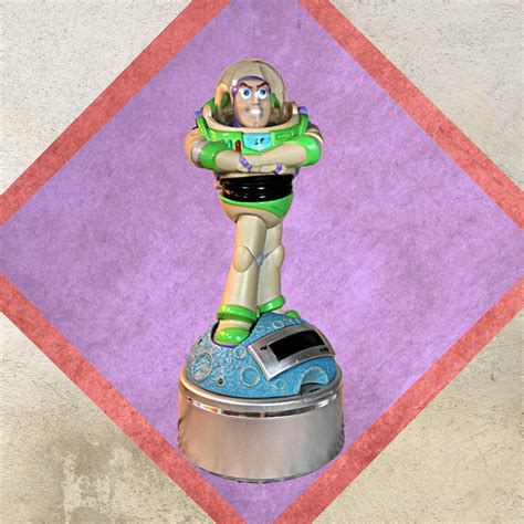 Vintage Buzz Lightyear Electronic Digital Alarm Clock Talking Buzz Toy Story 2 Works 8 1990