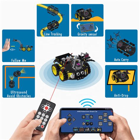 Kit De Robot Arduino Programabil Cu Brat Robotic Bitmi Ro