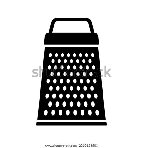Grater Icon Black Silhouette Front Side Stock Vector Royalty Free