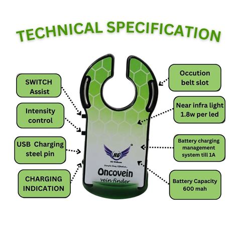 Hg Wellness Oncovein Vein Finder Kit Portable Handheld Vein