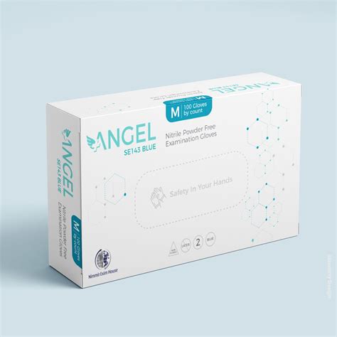 Examination Gloves Packaging Blue Box Packaging Design Packaging