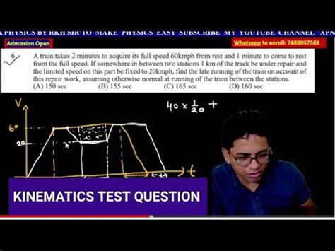 KINEMATICS TEST QUESTION YouTube