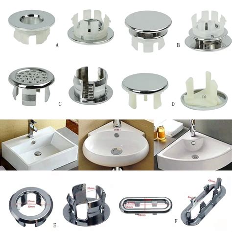 1pcs Sink Hole Round Overflow Cover Ceramic Pots Basin Sink Overflow