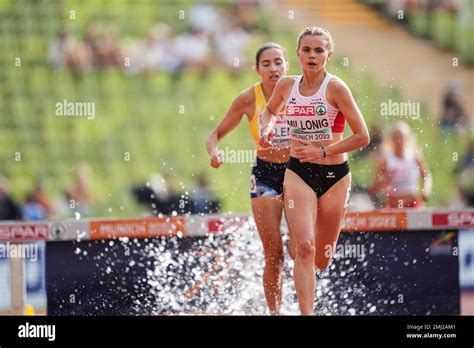 Lena Millonig Participating In The 3000m Steeplechase Of The European Athletics Championships In