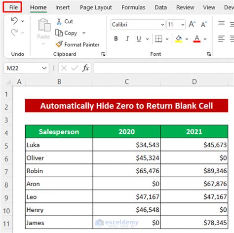 Formula To Return Blank Cell Instead Of Zero In Excel With 5 Alternatives