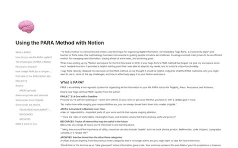 Para Method Notion Template