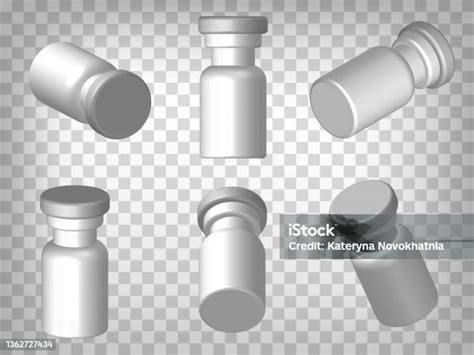투명 배경에 원근 투영 3d 앰플 모델 아이콘의 집합입니다 3d 폐쇄 앰플 세트 웹 사이트 디자인 앱 Ui에 대한 그래픽 요소입니다 Eps 10 0명에 대한 스톡 벡터 아트