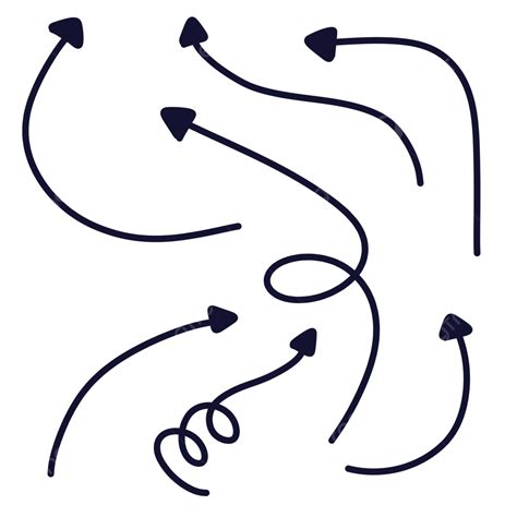 구부러진 검은색 화살표 세트 검은 화살 화살표 세트 인포그래픽 요소 Png 일러스트 및 Psd 이미지 무료 다운로드
