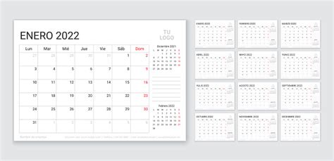 2022 플래너 스페인어 캘린더 템플릿입니다 벡터 그림입니다 캘린더의 연간 그리드 달력에 대한 스톡 벡터 아트 및 기타 이미지 달력 2022년 수첩 Istock
