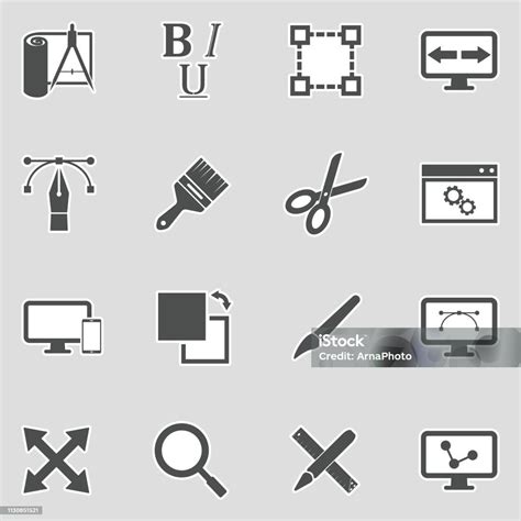 디자인 아이콘입니다 스티커 디자인입니다 벡터 일러스트입니다 3차원 형태에 대한 스톡 벡터 아트 및 기타 이미지 3차원 형태 가위 개발 Istock