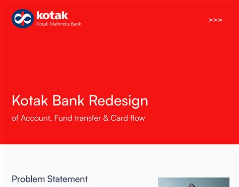 Kotak Bank Net Banking Web Portal Redesign Behance