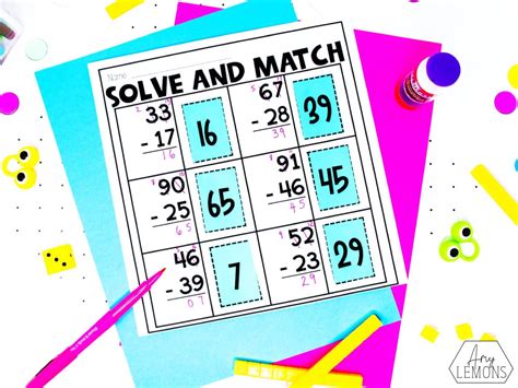 Subtraction With Regrouping Match Amy Lemons