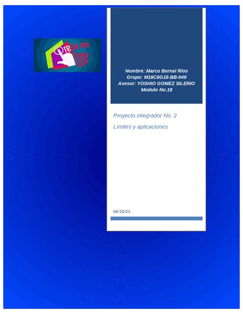 Proyecto Integrador 2 Modulo 18 Ejercicios De Matemáticas Orientadas